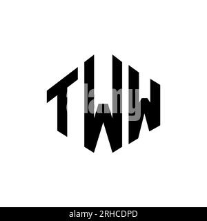 Logo mit TWW-Buchstaben und Polygonform. TWW-Polygon- und ...