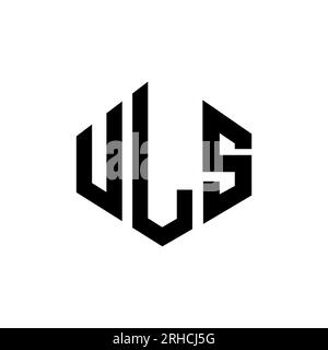 Logo mit ULS-Buchstaben und Polygonform. ULS-Logo in Polygon- und ...