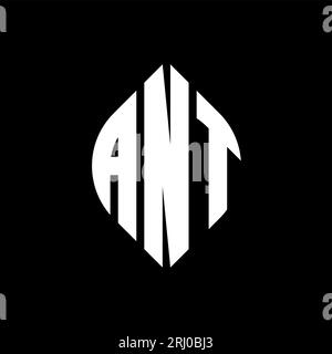 Logo-Design mit AANT-Kreis-Buchstaben und Kreis- und Ellipsenform ...