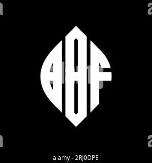 BBF-Logodesign mit kreisförmigem Buchstaben und Ellipsenform. BBF ...