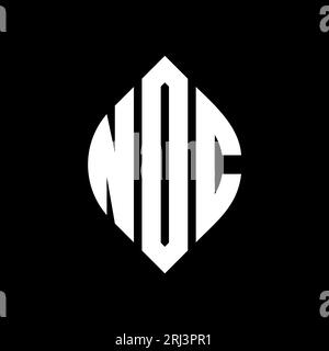 NOC kreisförmiges Logo mit Kreis- und Ellipsenform. NOC ...