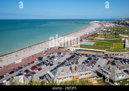 Eine Skyline der Stadt Dieppe und Strände, seine-Maritime Department ...