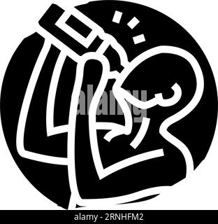 Übermäßiger Durst Urinieren Krankheit Symptom Linie Symbol Vektor ...