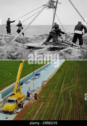 210922 -- ZHENGZHOU, 22. September 2021 -- Kombo-Foto zeigt Menschen ...