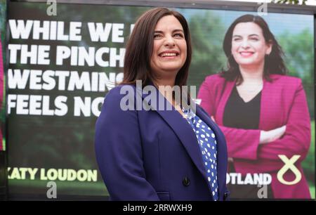 Katy Loudon, der lokale Kandidat der Hamilton West SNP, startet ...