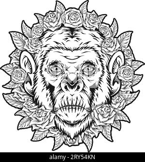 Affenlogo Vektor Illustrationen Design Symbol Symbole Stock ...