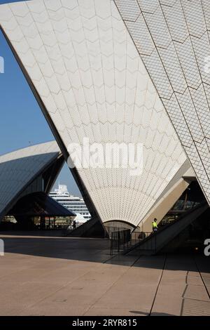 Sydney Opera House, Details der monumentalen Wandverkleidung aus Beton ...