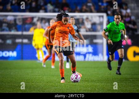 Harrison, USA, 1. Oktober 2023: Jane Campbell (1 Houston Dash ...