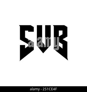 SVB-Letter-Logo für Technologieunternehmen. SVB-Logo-Design in Schwarz ...