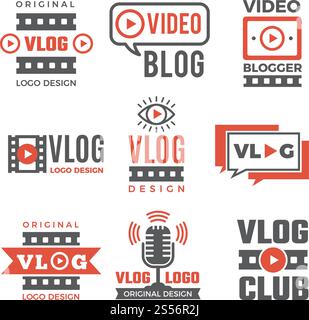 Blogger Text Zeichen Illustration Stock-Vektorgrafik - Alamy