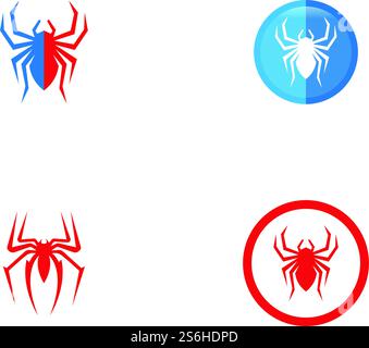 Spider Logos und Symbole Vorlage Symbole Stock-Vektorgrafik - Alamy