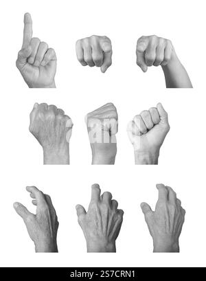 Ältere weibliche Hand in eine Faust geballt, symbolisiert Stärke ...