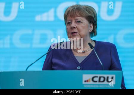 Neujahrsempfang der CDU NRW am 18.01.2025 in der Station Airport in Düsseldorf Angela Merkel ...