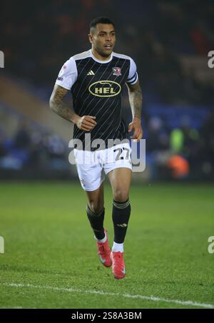 Peterborough, Großbritannien. Januar 2025. Hector Kyprianou (PU) feiert ...