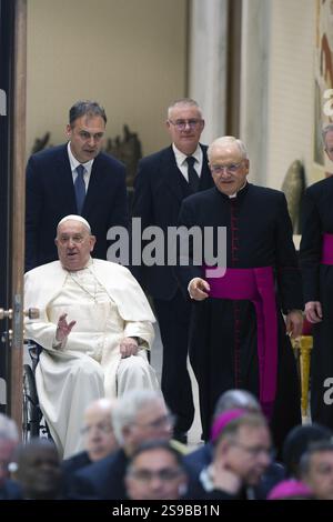Italien, Rom, Vatikan, 25/01/25 Papst Franziskus Audienz zum Jubiläum ...
