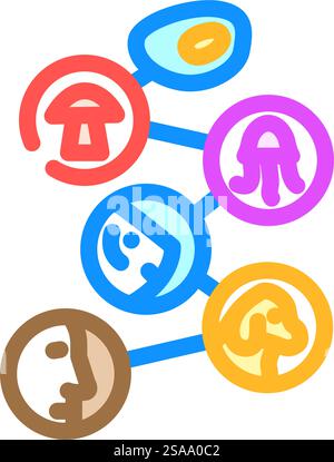 Ursprung des Lebens ungelöste Geheimnislinie Icon Vektor. Entstehung ...