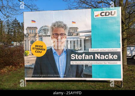 Bundestagswahlkampf 2025 / Wahlplakate der CDU, Friedrich Merz. Münster ...