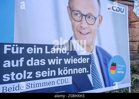 Friedrich Merz, CDU, Wahlplakat zur Bundestagswahl am 23.02.2025 ...