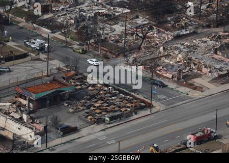 Altadena CA: Views of the Eaton Fire Damage and Recovery Engagements am ...