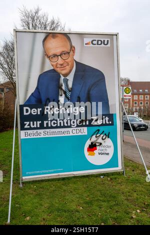Bundestagswahl 2025. Wahlplakat der CDU Friedrich Merz Starker Kanzler ...