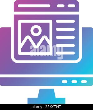 mockup ux ui Design Glyphe Symbol Vektor. Design-Zeichen für ...