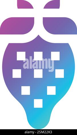 Abbildung des Symbols „Erdbeere-Glyphe“ Stock-Vektorgrafik - Alamy
