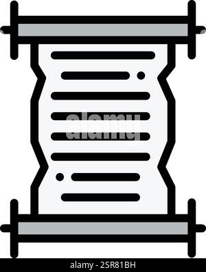 Pergament Icon Vektor, gefüllt flache Zeichen, solide Piktogramm ...