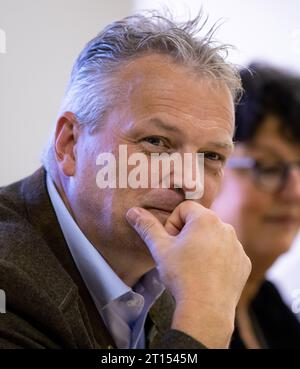 München, Deutschland. Oktober 2023. Tibor Adamec, Verkäufer der ...