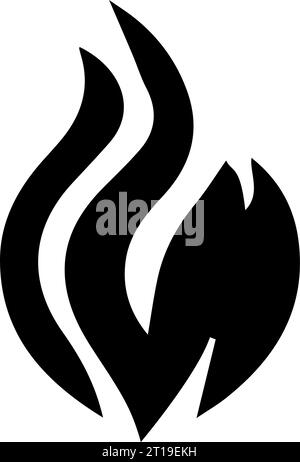 Eine Reihe von Piktogrammen zeigt Symbole zum Thema Feuer. Das Bild ...