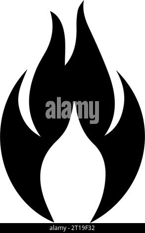 Eine Reihe von Piktogrammen zeigt Symbole zum Thema Feuer. Das Bild ...