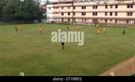 Action der Goa Football Association Third Division Spiel zwischen Santa ...