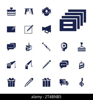 22 Piktogramme Symbole lizenzfreies Vektorbild Stock-Vektorgrafik - Alamy