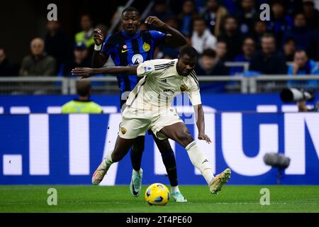 Marcus Thuram vom FC Internazionale tritt beim Fußball-Spiel der Serie ...