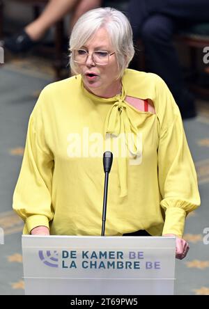 Brüssel, Belgien November 2023. Ungarns Präsident Katalin Novak und ...