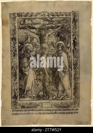 Christus am Kreuz mit Maria, Johannes und Maria Magdalena, Jacques Blondeau, nach Ciro Ferri ...