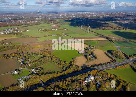 Luftaufnahme, Wiesen und Felder Tiefendorf und mögliches ...