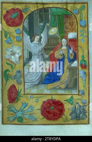 Stundenbuch der Familie de la Porte, Präsentation im Tempel, dieses Stundenbuch aus dem 16 ...