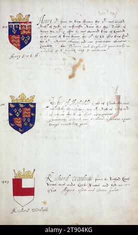 Buch der englischen Heraldik, Wappen von Henry Lord Scrope, Baldwin de ...