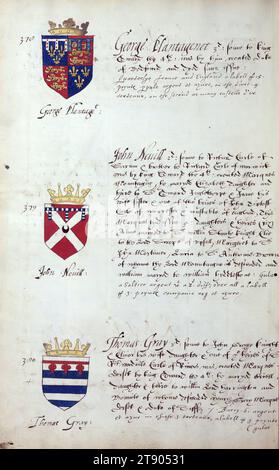 Buch der englischen Heraldik, Wappen von George Plantagenet, Richard Plantagenet und Richard ...