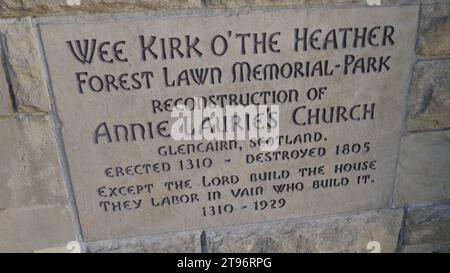 November 2023 Wee Kirk O the Heather Chapel im Forest Lawn Memorial ...