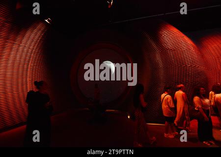 Die Orbital Space Station (OSS) Hope stellt im Museum of the Future im ...