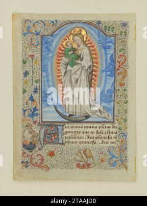 Die „Jungfrau und Kind aus den Coëtivy Stunden“ (ca. 1443–1445), die dem Meister des Dunois ...