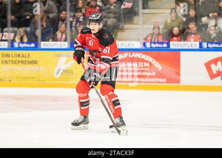 Aalborg, Dänemark. November 2023. Bo Hanson (9) von Aalborg Pirates und ...