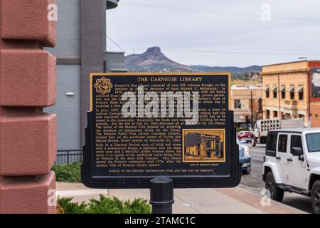 Prescott, AZ – 15. November 2023: Die Prescott Free Public Library ...
