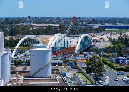 Die West Bridge über den Alexandra Canal, vom Sydney Airport in ...
