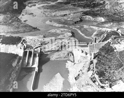 Der Stausee Tous nach dem Bruch seines Staudamms aufgrund der ...