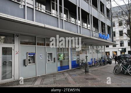 Kopenhagen, Dänemark /20. Dezember 2023/Niederlassung der Nordea Bank ...