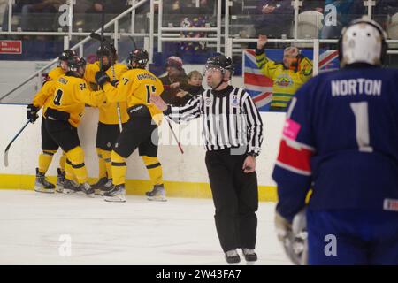 Dumfries, 12. Dezember 2023. Simas Ignatavicius spielte für Litauen und ...