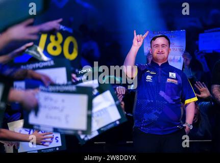 Luke Litter geht hinaus, um Andrew Gilding (nicht abgebildet) am ...