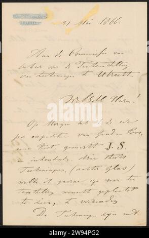 Brief an den Ausschuss der Ausstellung lebender Meister in Utrecht ...